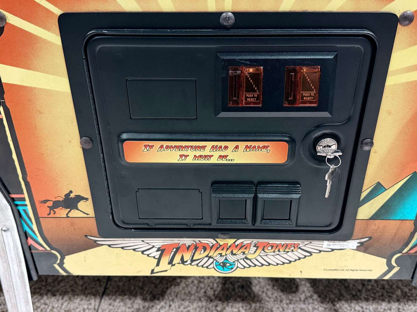 Indiana Jones Custom Coin Door Decal : Pinball Machine Mods Guide ...